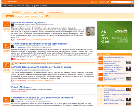 Menéame y su portada: una propuesta de rediseño | jordisan.net